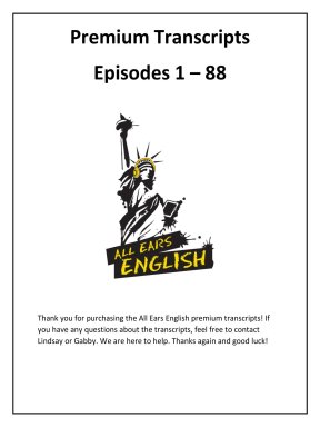 All ears english premium transcripts 1 88