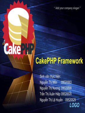 Tiểu luận Lập trình ứng dụng web CakePHP Framework
