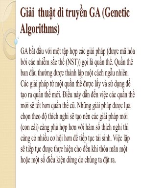 Giải thuật di truyền GA (Genetic Algorithms)