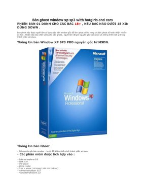 Bản ghost window xp sp3 with hotgirls and cars