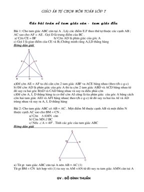 BT ve tam giac can ,tam giac deu