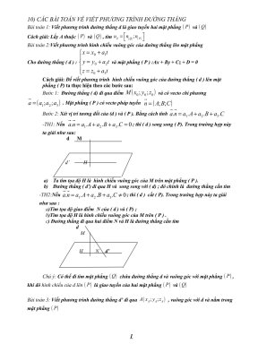 Viet phuong trinh duong thang trong khong gian