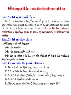 Quy trình biên soan de ktra theo cac cap do tu duy(moi nhat)