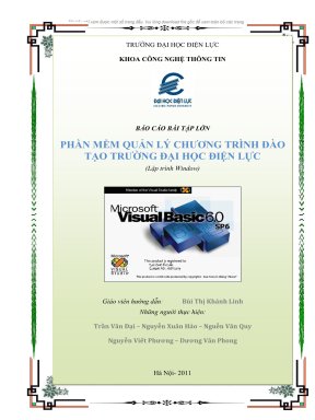 Báo cáo bài tập lớn visual basic