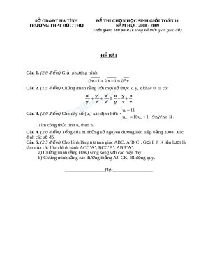 đề thi học sinh giỏi toán lớp 11