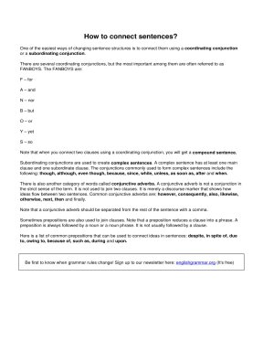 How to connect sentences