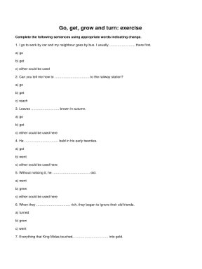 Go get grow and turn exercise