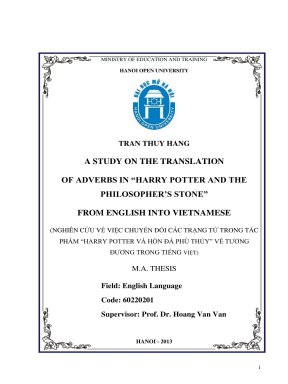 A study on the translation of adverbs in harry potter and the ...