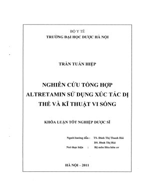 Nghiên cứu tổng hợp altretamin sử dụng xúc tác dị thể và kỹ thuật vi sóng
