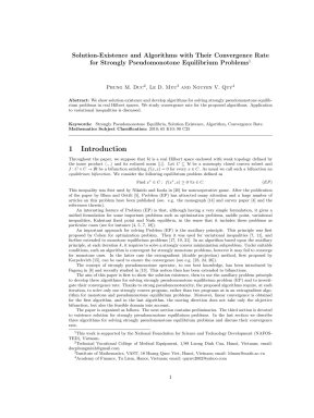 Solution-Existence and Algorithms with Their Convergence Rate for Strongly Pseudomonotone ...