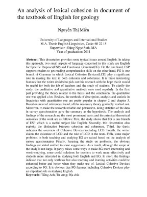 An analysis of lexical cohesion in document of the textbook of English ...