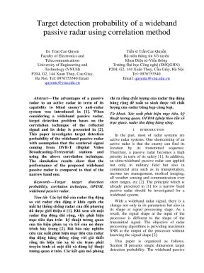 Target detection probability of a wideband passive radar using correlation method