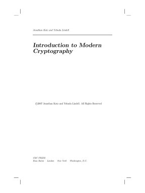 introduction to modern cryptography