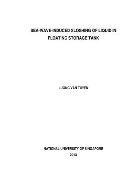 Sea wave induced sloshing of liquid in floating storage tank