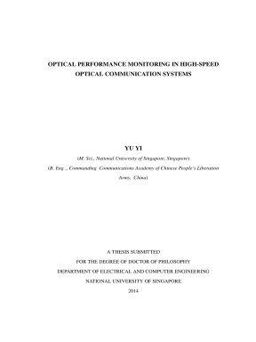 Optical performance monitoring in high speed optical communication systems