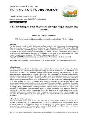 CFD modeling of dust dispersion through najaf historic city centre