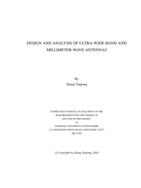 Design and analysis of ultra wide band and millimeter wave antennas