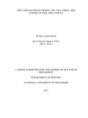 The taiwan strait crises, 1954 1958 china, the united states and taiwan