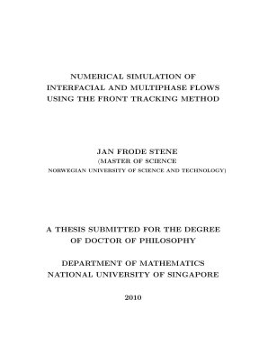 Numerical simulation of interfacial and multiphase flows using the ...