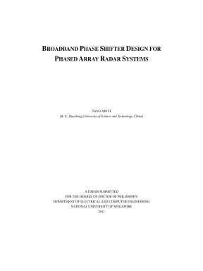 Broadband phase shifter design for phased array radar systems