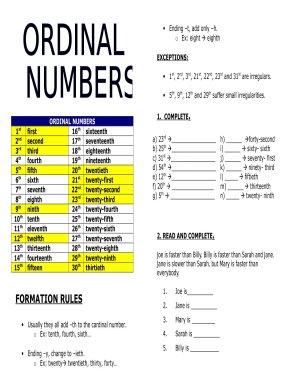Tài liệu học Tiếng AnhNgữ pháp Ordinal numbers Số thứ tự