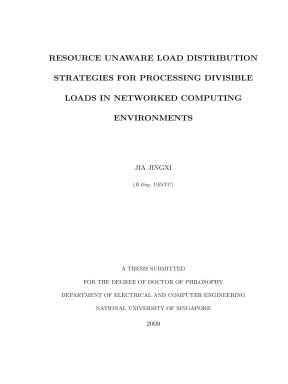 Resource unaware load distribution strategies for processing divisible ...