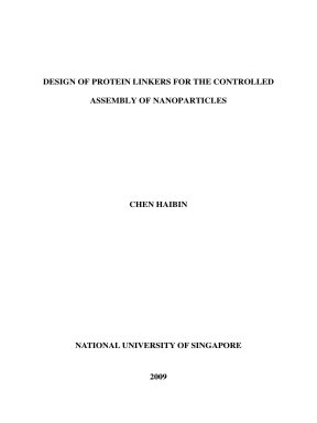 Design of protein linkers for the controlled assembly of nanoparticles