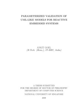 Parameterized validation of UML like models for reactive embedded systems