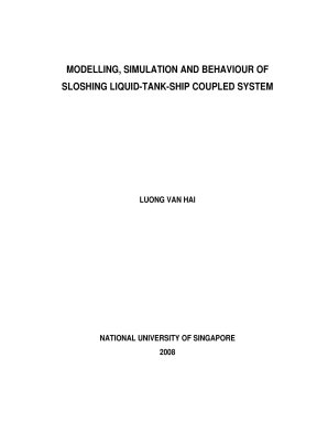 Modelling, simulation and behaviour of sloshing liquid tank ship ...