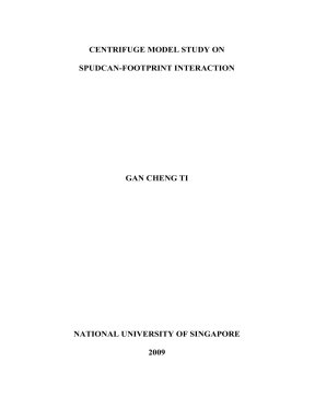 Centrifuge model study on spudcan footprint interaction 1