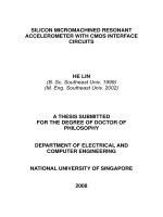 Silicon micromachined resonant accelerometer with CMOS interface circuits