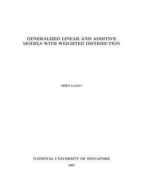 Generalized linear and additive models with weighted distribution