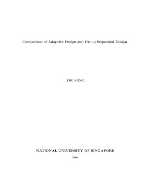 Comparison of adaptive design and group sequential design