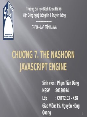 Báo cáo lập trình java về The Nashorn JavaScript Engine