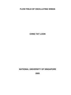 Flow field of oscillating wings