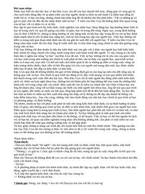 Anh chị có suy nghĩ gì về câu nói nổi tiếng của Dacuyn: "Tất cả những ...