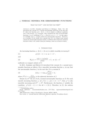 NORMAL CRITERIA FOR MEROMORPHIC FUNCTIONS