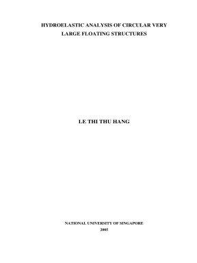 Hydroelastic analysis of circular very large floating structures