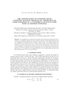 THE AMPLIFICATION OF CONFINED SOUND (CONFINED ACOUSTIC PHONONS) BY ...