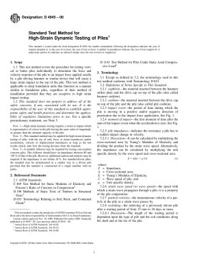 ASTM D4945 Standard Test Method for HighStrain Dynamic Testing
