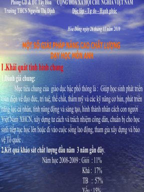 Giai phap nang cao chat luong mon Tieng Anh THCS