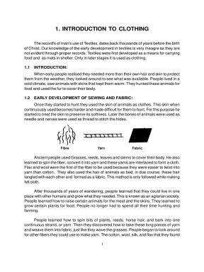 INTRODUCTION TO CLOTHING