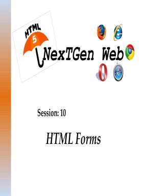 HTML5 XP session 10 form
