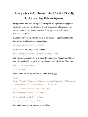 Hướng dẫn cài đặt roundcube 0 7 với ISPConfig 3 trên nền tảng debian squeeze