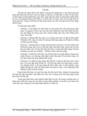 Giáo trình nhập môn tin học vương quốc dũng