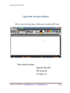 Lập trình advance painter đề tài lập trình ứng dụng vẽ đơn giản mô phỏng MS paint