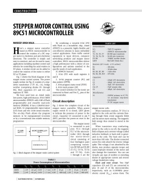 Stepper motor control using microcontroller