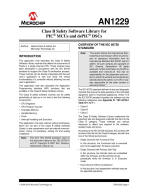 AN1229 class b safety software library for PIC® MCUs and dsPIC® DSCs