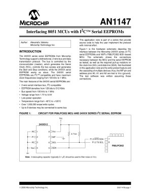 AN1147 interfacing 8051 MCUs with i2c™ serial EEPROMs
