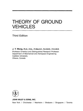 Theory of ground vehicles